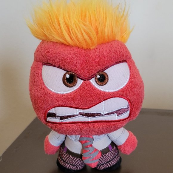 Other | Anger Inside Out Plush Collectible Orange Hair Tie Red Gray ...